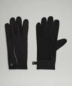 Lululemon Fast And Free Fleece Running Gloves - Black