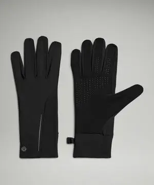 Lululemon Fast And Free Fleece Running Gloves - Black