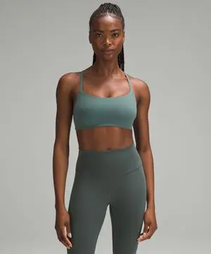 Lululemon Wunder Train Strappy Racer Bra Medium Forest