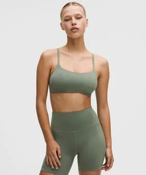 Lululemon Wunder Train Strappy Racer Bra - Willow Leaf