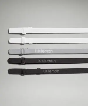 Lululemon Skinny Adjustable Headbands Black/black/rhino Grey/white/white