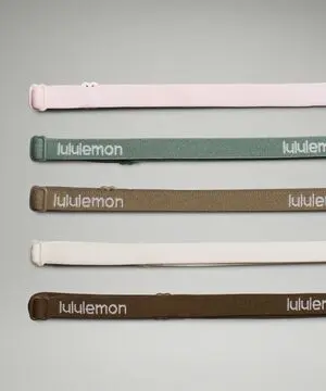 Lululemon Skinny Adjustable Headbands - Deep Artifact/bone/fawn Brown/grey Eucalyptus/strawberry Milkshake