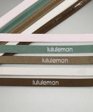 Lululemon Skinny Adjustable Headbands - Deep Artifact/bone/fawn Brown/grey Eucalyptus/strawberry Milkshake