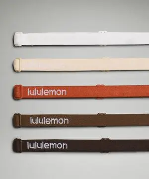 Lululemon Skinny Adjustable Headbands French Press/java/aztec Orange/pale Linen/white