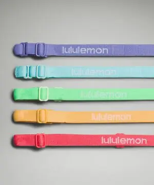 Lululemon Skinny Adjustable Headbands Lip Gloss/mango Dream/pistachio/cyan Blue/dark Lavender