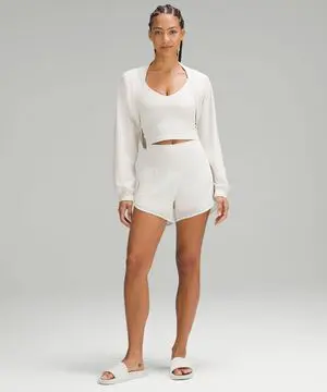 Lululemon Nulu And Mesh High-rise Yoga Shorts 3.5