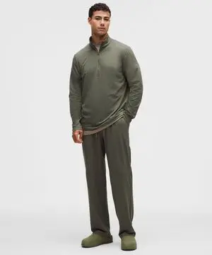 Lululemon Soft Jersey Half Zip - Heathered Army Green/heathered Willow Leaf