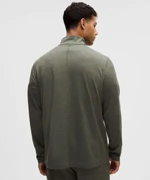 Lululemon Soft Jersey Half Zip - Heathered Army Green/heathered Willow Leaf