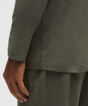 Lululemon Soft Jersey Half Zip - Heathered Army Green/heathered Willow Leaf