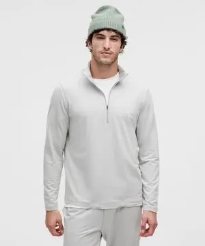 Lululemon Soft Jersey Half Zip - Heathered Vapor/heathered Silver Drop