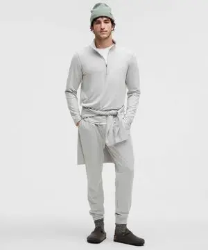 Lululemon Soft Jersey Half Zip - Heathered Vapor/heathered Silver Drop