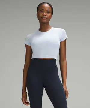 Lululemon Swiftly Tech Cropped Short-Sleeve Shirt 2.0 Windmill/windmill