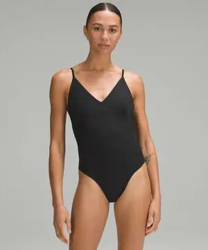 Lululemon V-neck Ribbed One-piece Swimsuit