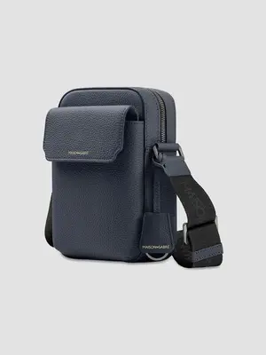 MAISON DE SABRE Leather Messenger Bag - Graphite Grey