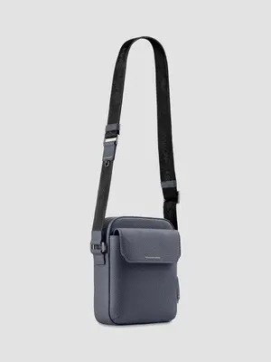MAISON DE SABRE Leather Messenger Bag - Graphite Grey