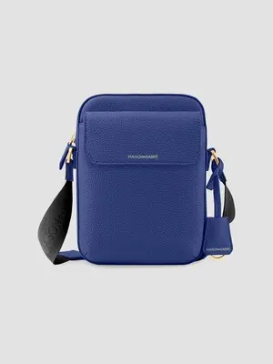MAISON DE SABRE Leather Messenger Bag - Lapis Blue