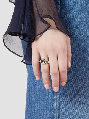 Gucci Gg Marmont Sterling Key Ring