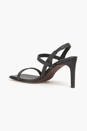Brunello Cucinelli Embellished Leather Slingback Sandals