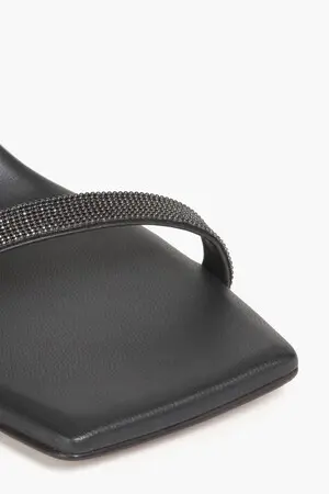 Brunello Cucinelli Embellished Leather Slingback Sandals