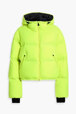 Aztech Mountain Minnie Nuke Cropped Quilted Down Ski Jacket - Bright Yellow