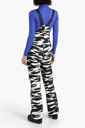 HOLDEN Zipdetailed Zebraprint Shell Ski Salopettes