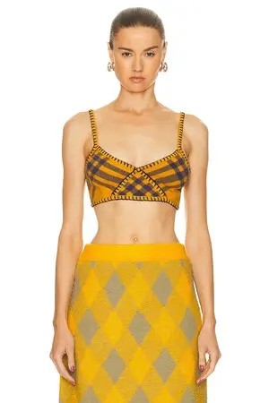 Burberry Bralette Top In Mustard