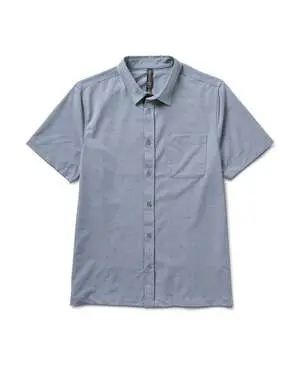 Vuori Vuori Short Sleeve Bridge Button Down Light Cloud Daggers