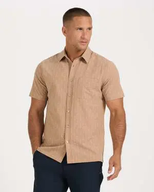 Vuori Vuori Short Sleeve Bridge Button Down Wheat Arrows