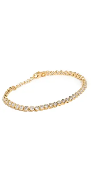 Madewell Bezel Set Crystal Bracelet - Pale Gold