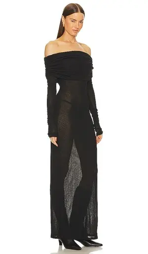 Superdown Chantal Sheer Off-shoulder Gown