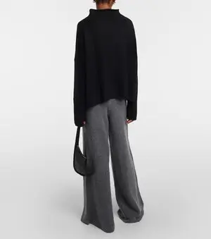 LISA YANG Sandy Cashmere Mockneck Sweater - Black