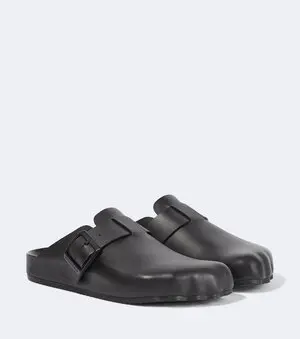 Balenciaga Sunday Leather Clogs - Black