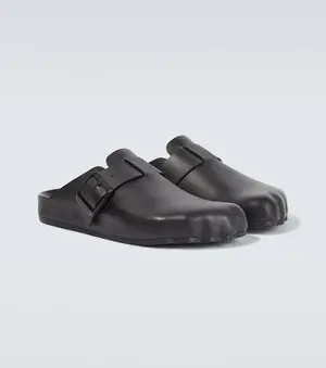 Balenciaga Sunday Leather Clogs - Black
