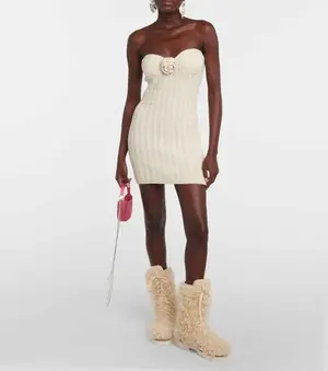 Magda Butrym Shearling Lace-up Boots