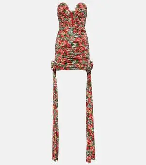 Magda Butrym Floral Ruched Minidress - Multicoloured