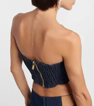 Magda Butrym Denim Bustier Top