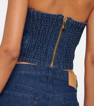 Magda Butrym Denim Bustier Top