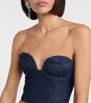 Magda Butrym Denim Bustier Top