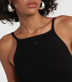COURREGES Courrèges Ribbed-knit Tank Top
