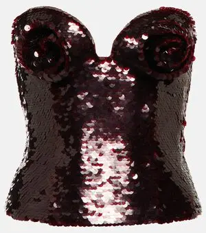 Magda Butrym Sequined Bustier Top