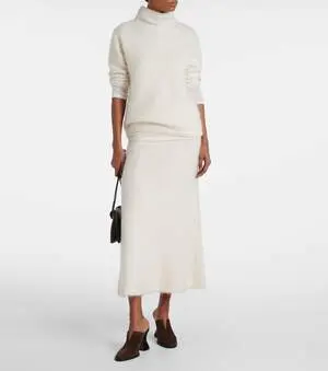LISA YANG Cashmere Midi Skirt - Neutrals