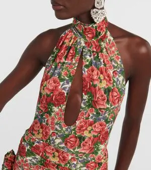 Magda Butrym Floral Halterneck Top
