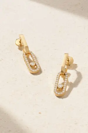 Messika Move Link 18kt Diamond Earrings - Gold