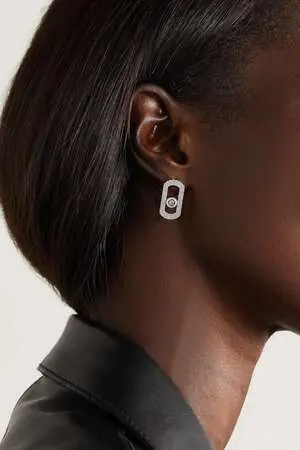 Messika Move Citizen 18-karat White Diamond Earrings - Gold