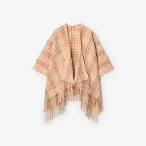 Burberry Check Wool Cashmere Cape Teacup