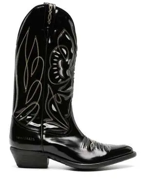 Dsquared2 Stitched Leather Western Boots
