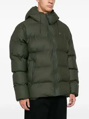 Rains Hooded Padded Jacket - Green