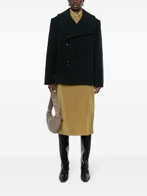 LEMAIRE Double-breasted Wool-cotton Blend Coat