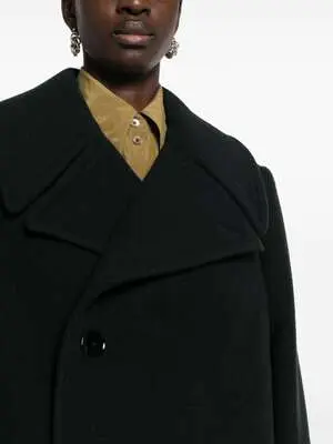 LEMAIRE Double-breasted Wool-cotton Blend Coat