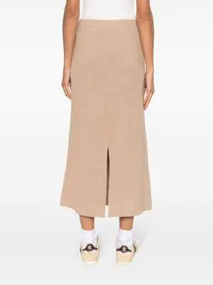 Maison Kitsuné Fox Patch Ribbed-knit Skirt